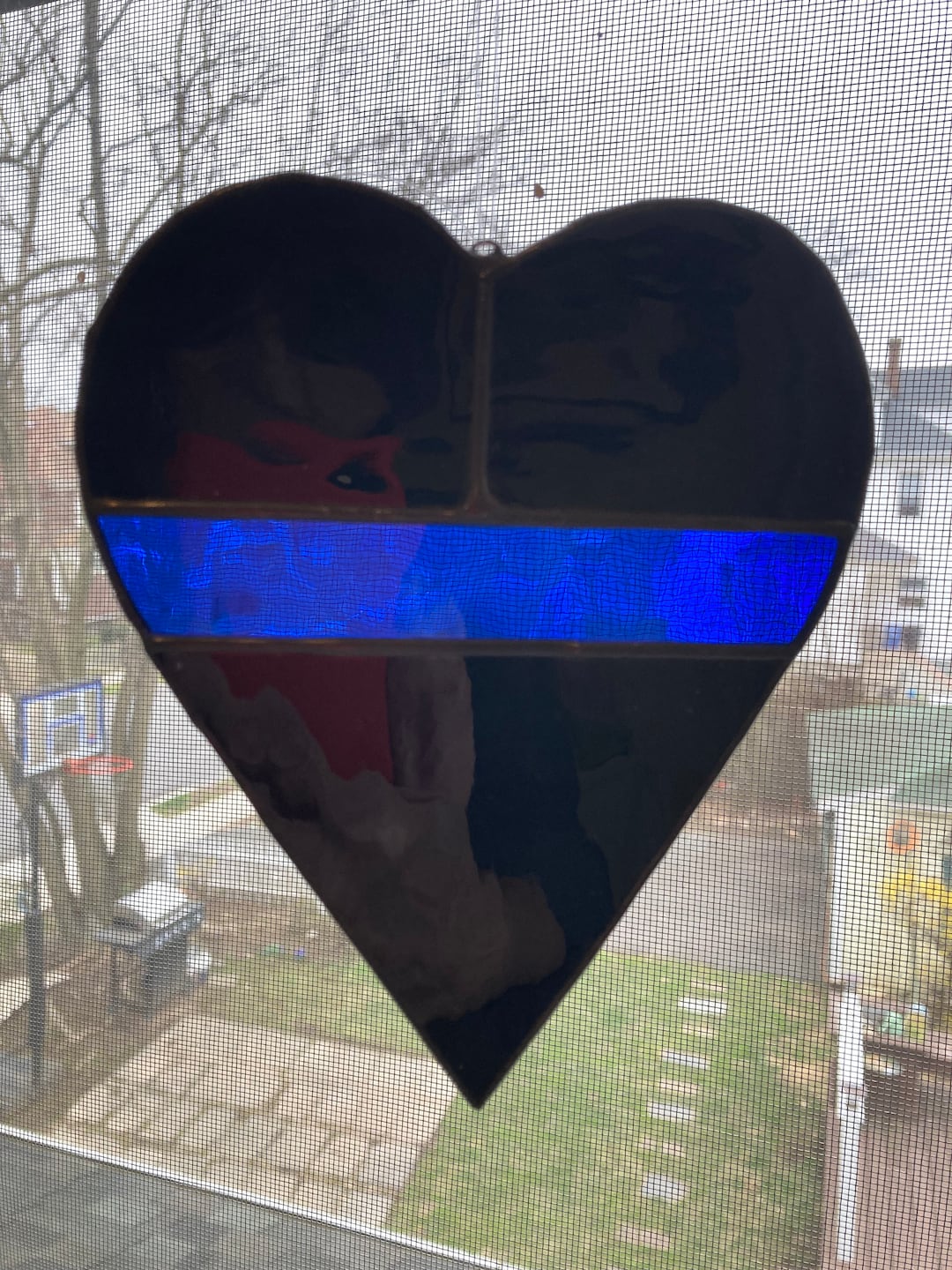 Stained Glass Police Heart - Etsy