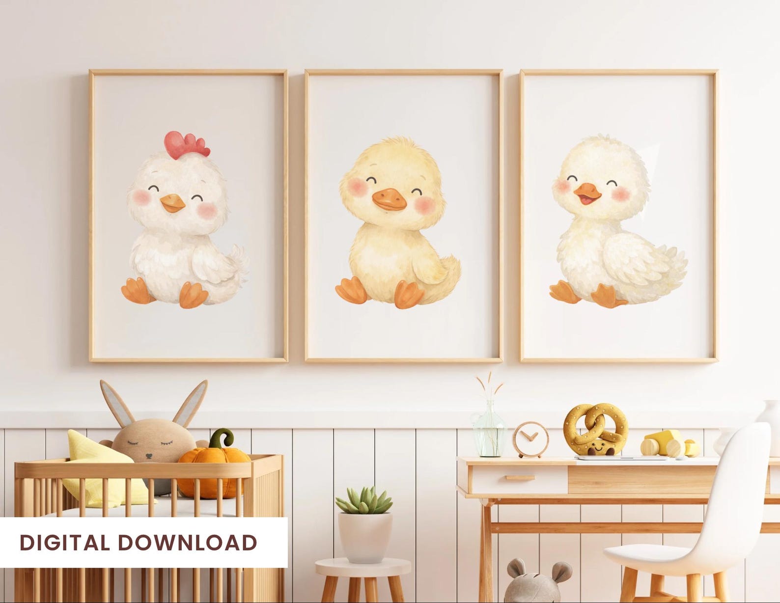 Farm Animals Clip Art, Cute Watercolor 14 PNG Bundle With Transparent ...
