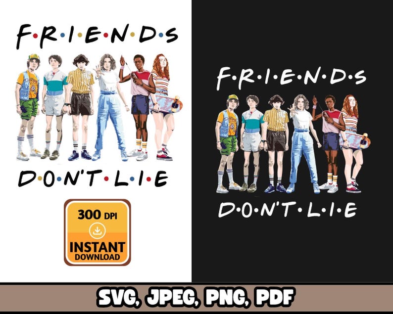 Friends Don't Lie PNG, 80s Sci-fi Cartoon, Cult TV Fan Art (digital ...