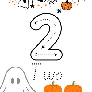 Halloween Number Tracing Worksheets 1-20 | Preschool & Kindergarten ...