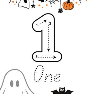 Halloween Number Tracing Worksheets 1-20 | Preschool & Kindergarten ...