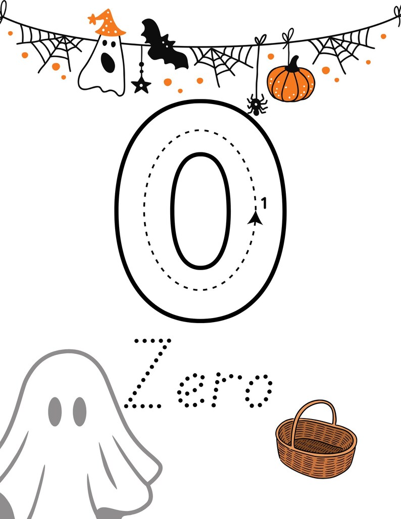 Halloween Number Tracing Worksheets 1-20 | Preschool & Kindergarten ...