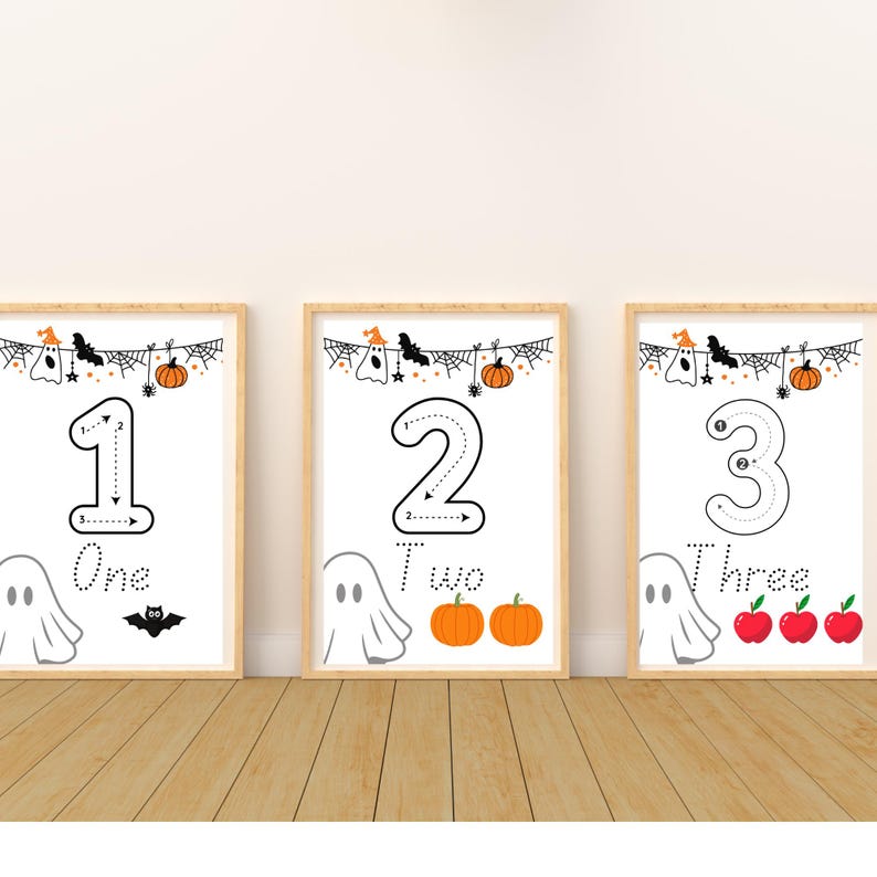 Halloween Number Tracing Worksheets 1-20 | Preschool & Kindergarten ...