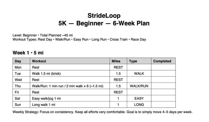 12-week Half Marathon Training Plan: Beginner Running Schedule (digital ...