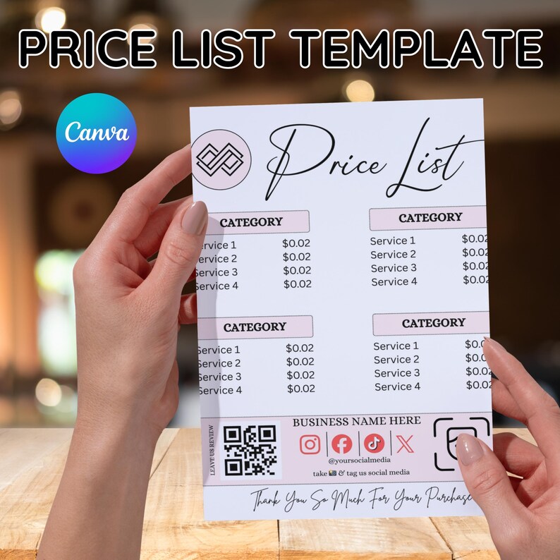 Editable Scan to Pay Sign Canva Template Bundle, QR Code Payment ...