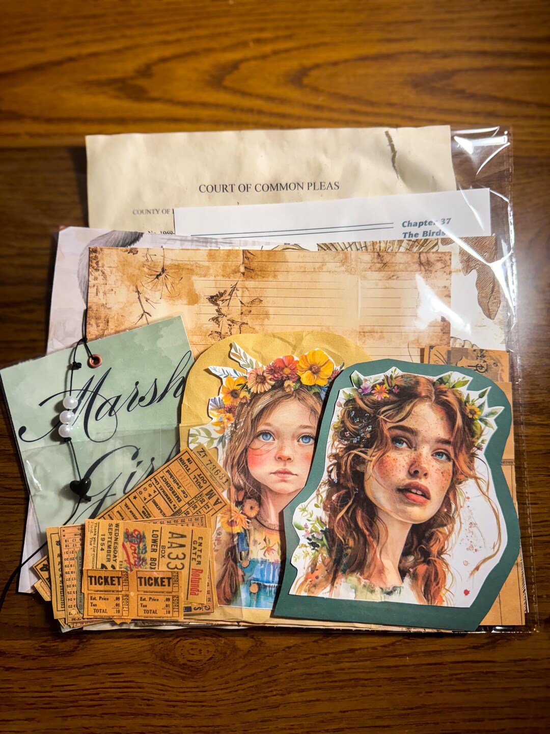 Marsh Girl Ephemera Pack – Junk Journal Kit, Vintage Scrapbook Supplies ...