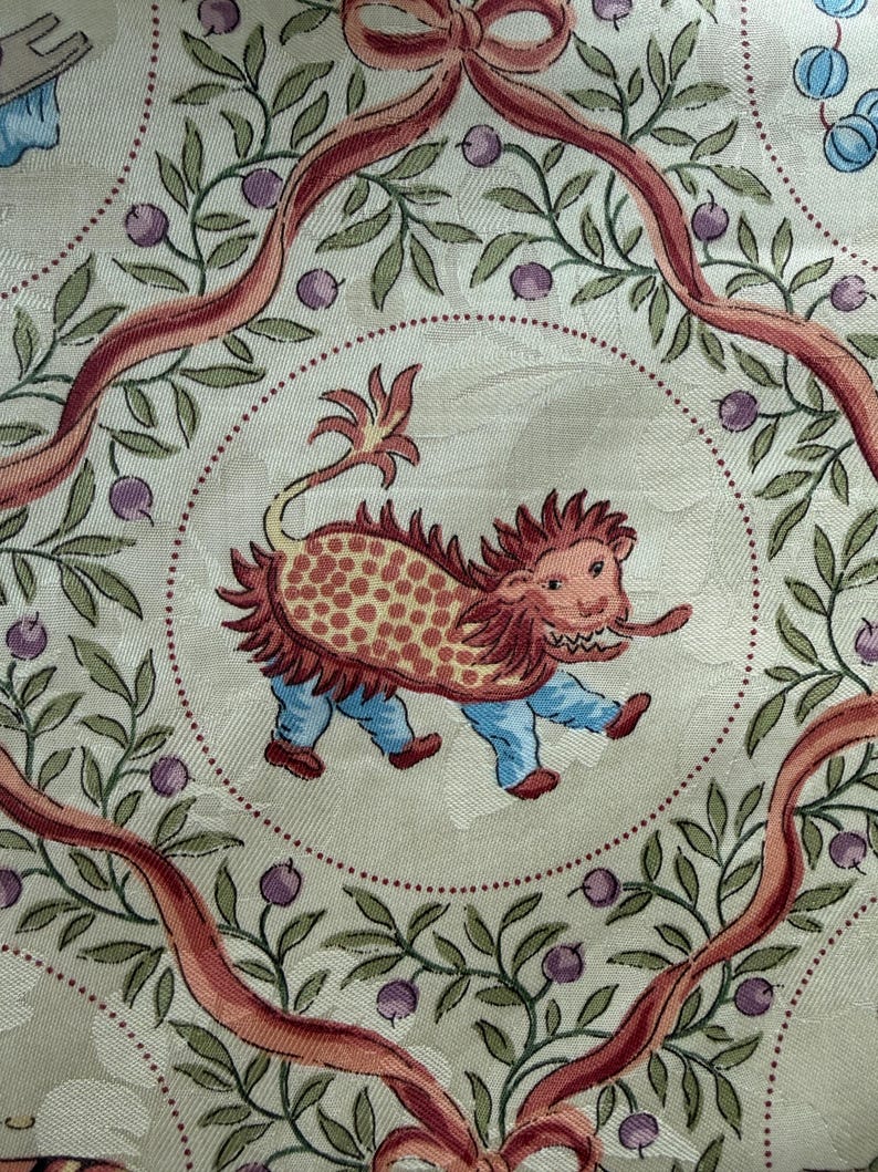 Rare Vintage Jay Yang Chinoiserie Jacquard Fabric – 12 Continuous Yards ...