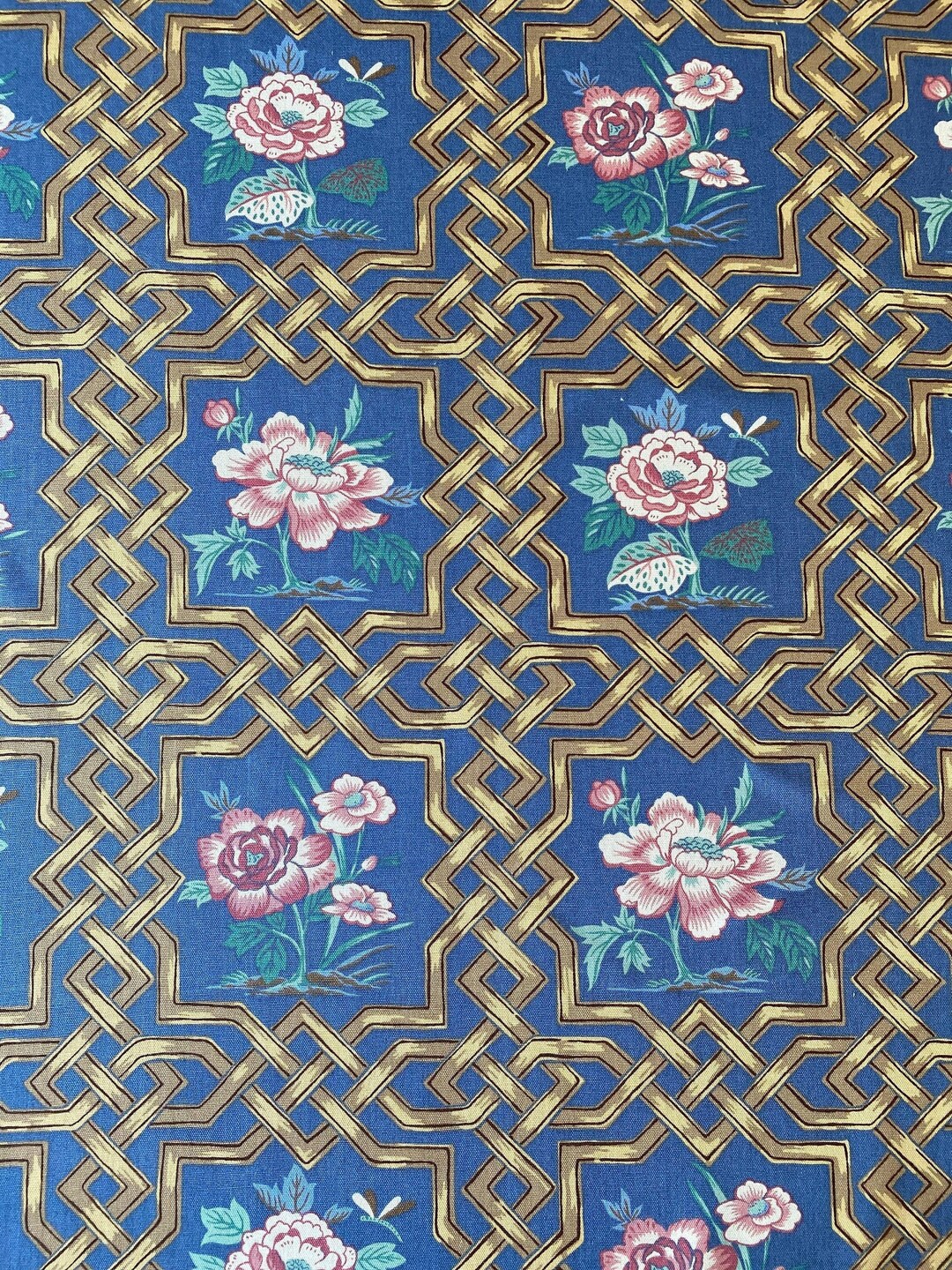 Vintage Greeff Shanghai Fretwork Fabric: 1993 Emperor of China ...