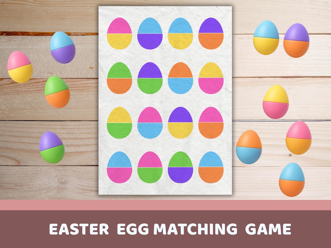 Easter Egg Matching Game | Preschool Color Activity (PDF Download) - Etsy