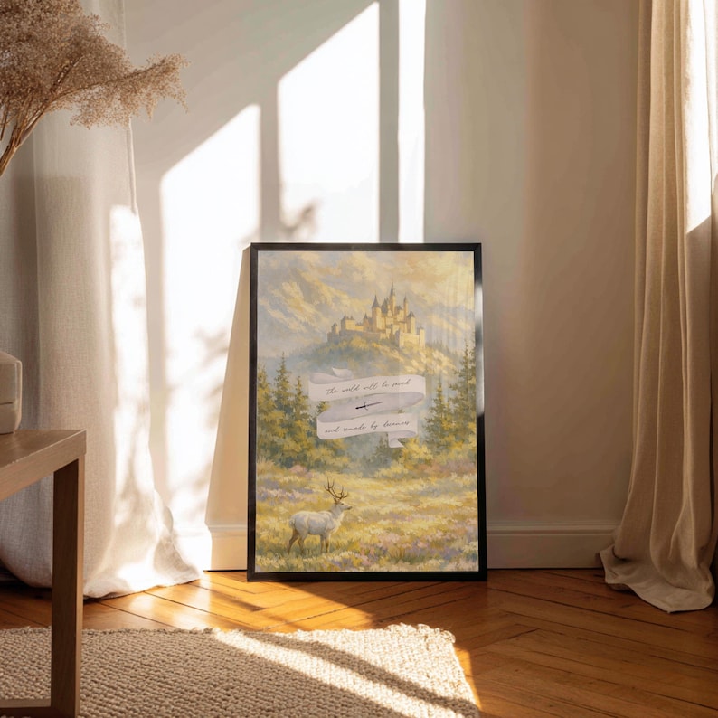 Throne of Glass Art Print, Aelin Quote, Terrasen Painting, Book Wall ...
