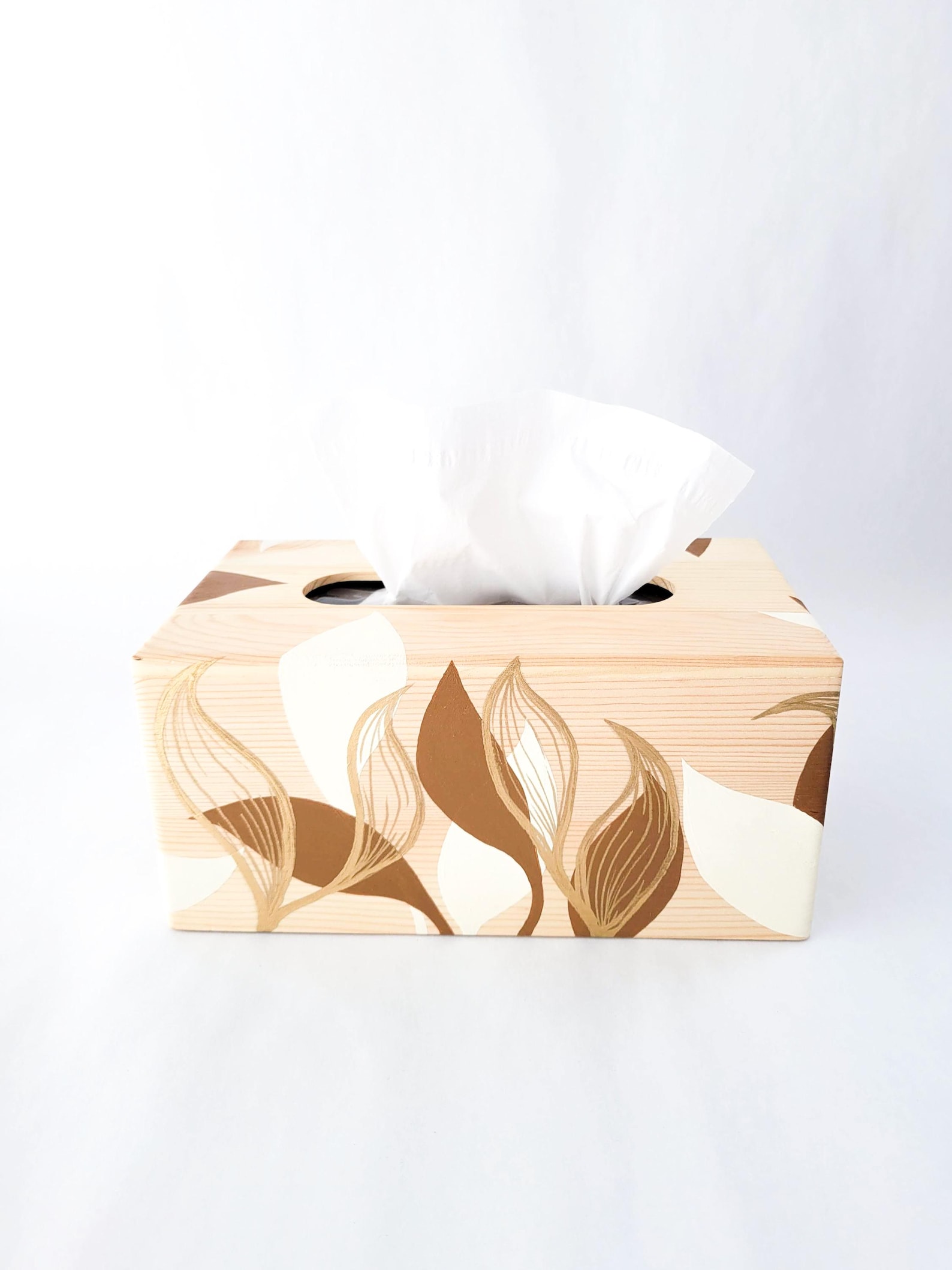 Solid Wood Tissue Box: Hand-painted Design, Water-resistant Finish - Etsy