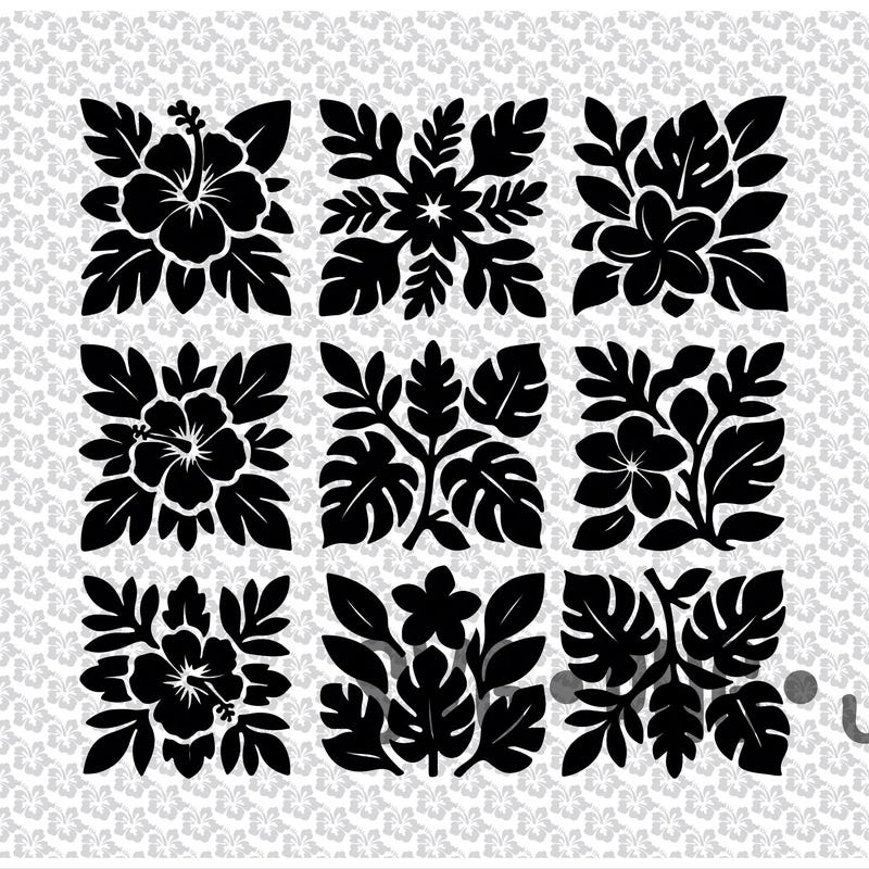 Quilt Block Flowers Svg - Etsy