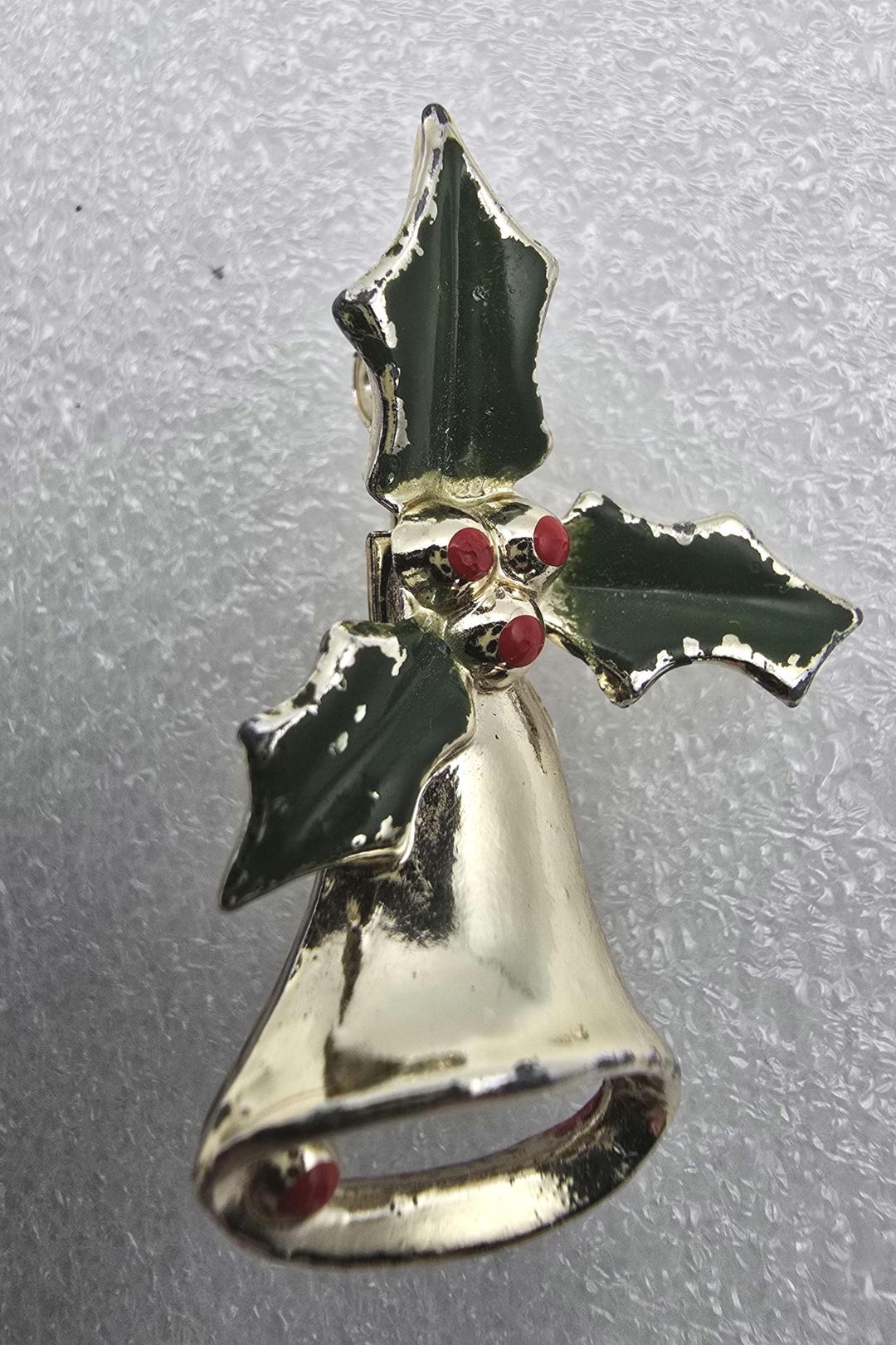 Vintage Goldtone Enamel Holy Bell Pin, Brooch. - Etsy