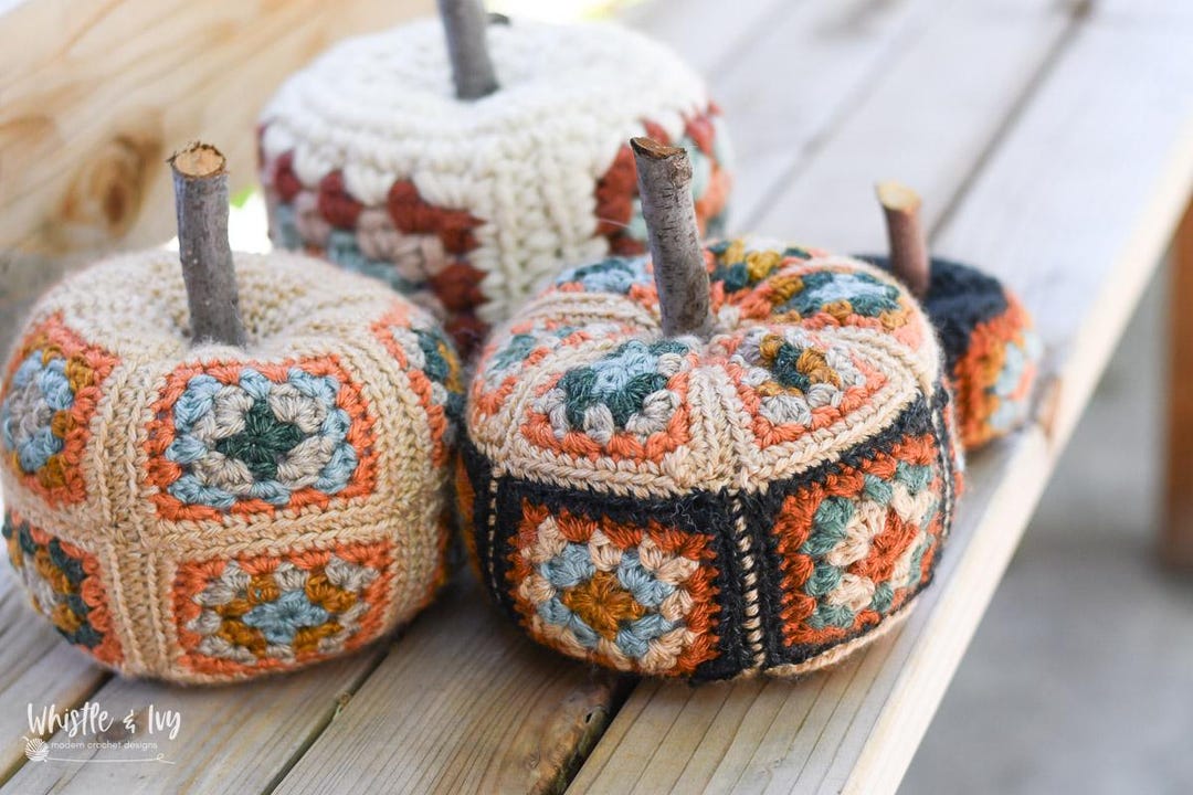 CROCHET PATTERN: Granny Square Pumpkins - PDF Download - Etsy