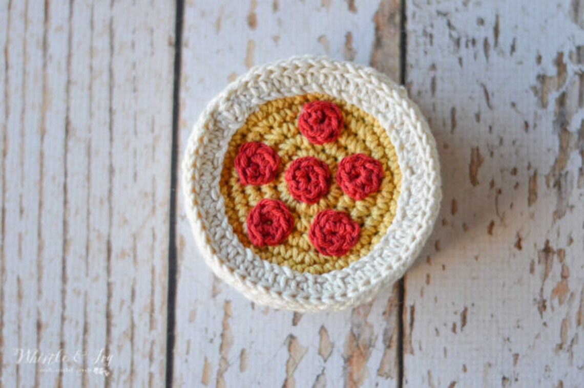 CROCHET PATTERN: Pizza Coasters Pdf DOWNLOAD - Etsy