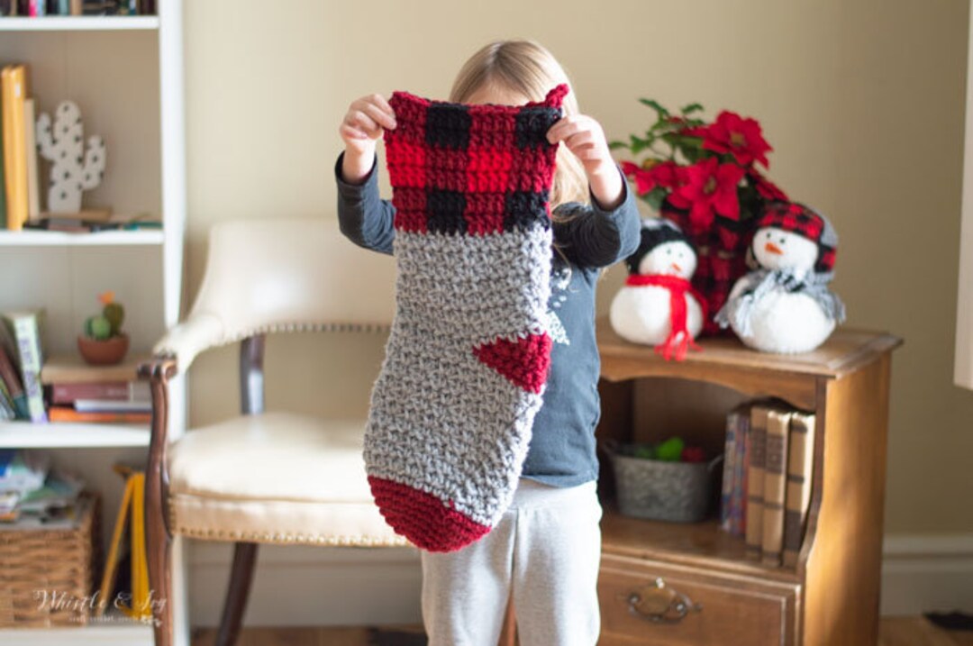 CROCHET PATTERN: Chunky Plaid Crochet Stocking (PDF Download Pattern ...