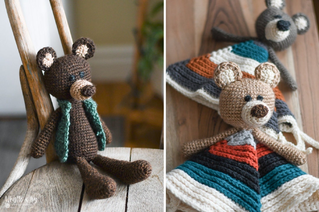 CROCHET PATTERN: Poca and Moca the Bear Stuffy Stuffed Animal Teddy ...