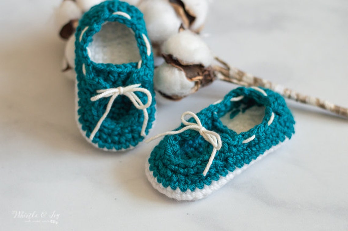CROCHET PATTERN: Baby/toddler Boat Booties Crochet Pattern Pdf - Etsy