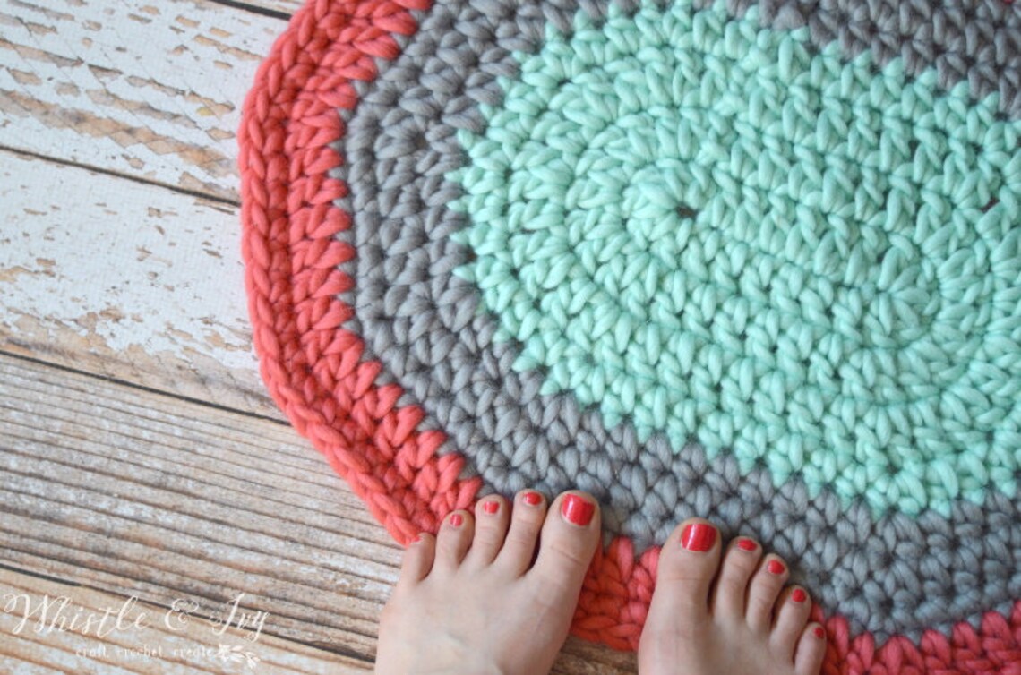 CROCHET PATTERN: Crochet Chunky Rug DOWNLOAD | Etsy