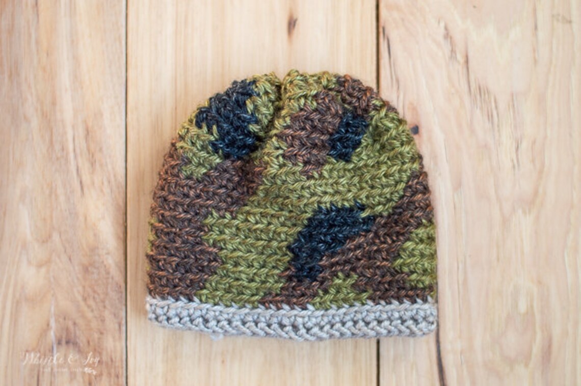 CROCHET PATTERN: Crochet Camo Hats - Includes 5 Sizes - PDF Download - Etsy