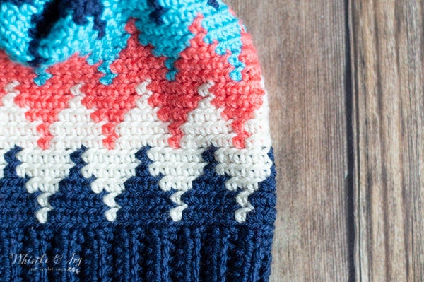 CROCHET PATTERN: Crochet Chevron Hat Pattern PDF Download | Etsy