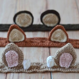 CROCHET PATTERN: Woodland Animal Ears Crochet Headbands Pdf DOWNLOAD - Etsy