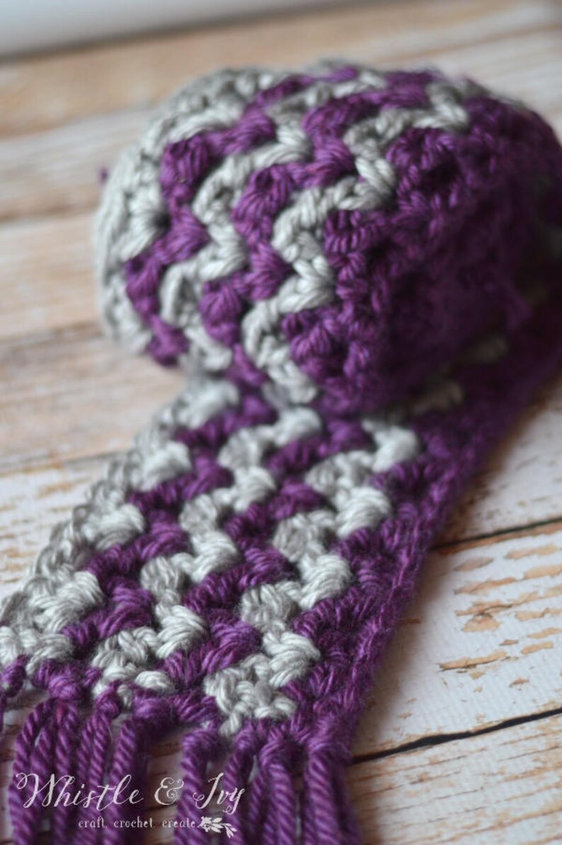 Chunky Ric-rac Scarf Crochet Pattern PDF DOWNLOAD - Etsy