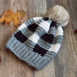 CROCHET PATTERN: Crochet Plaid Hats (crochet Pattern Download) Includes ...
