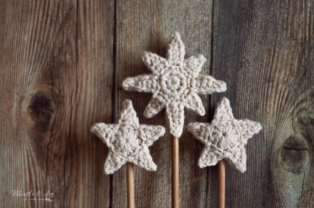 CROCHET PATTERN: Crochet Stars for Nativity + Backdrop Instructions ...