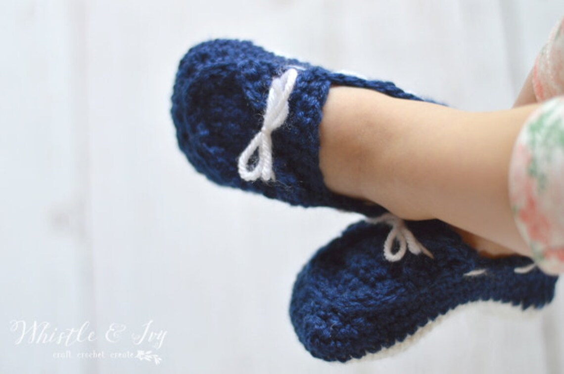 CROCHET PATTERN: Baby/toddler Boat Booties Crochet Pattern Pdf DOWNLOAD ...