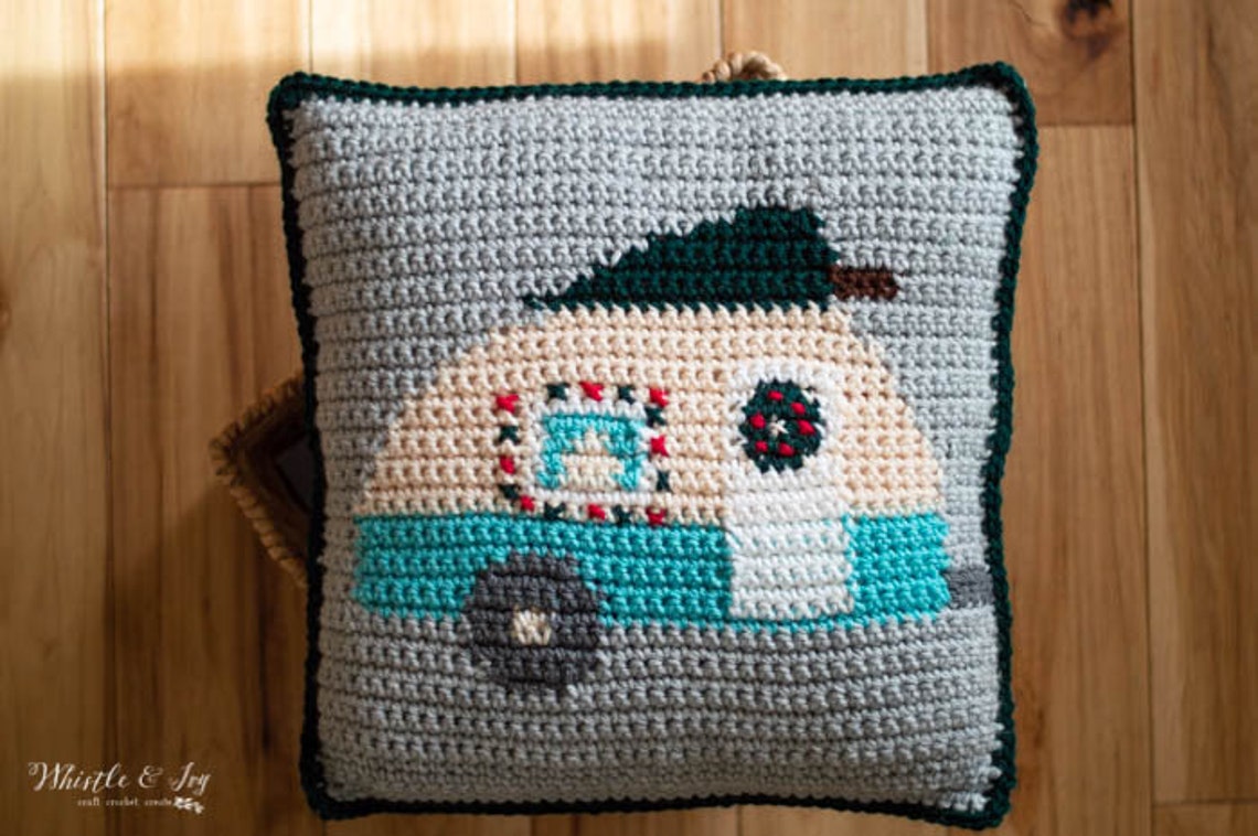 Crochet [pattern] Camper Pillow PATTERN INSTANT DOWNLOAD - Etsy