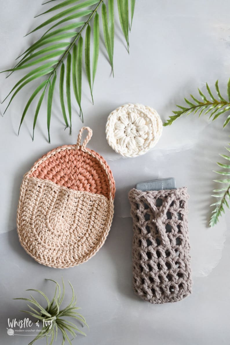Crochet PATTERN: Eco Crochet Spa Set Face Scrubbies Soap - Etsy