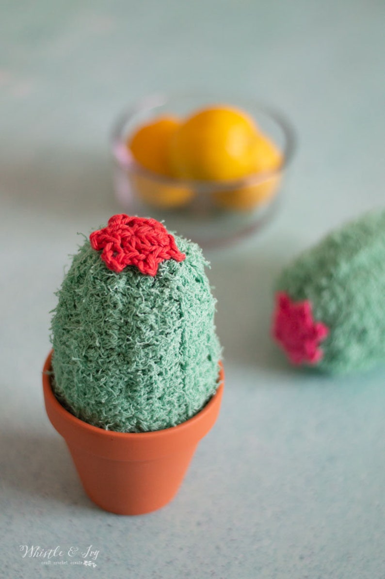 CROCHET PATTERN: Crochet Cactus Scrubby for Cleaning Dishes - Etsy