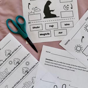 5 Salah Names Learning Worksheets for Kids - Fun & Educational ...