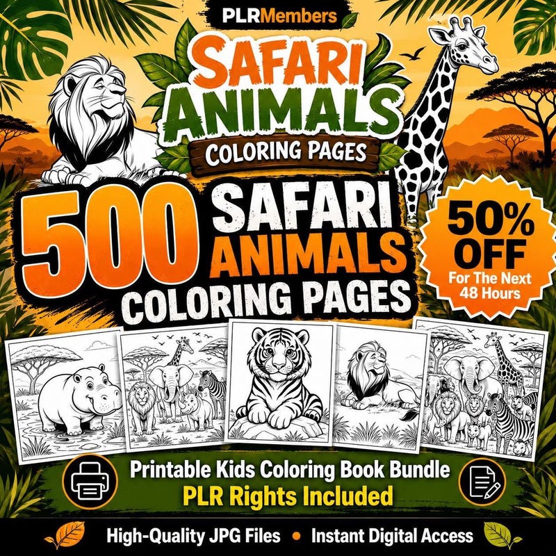 Jungle Coloring Book - Etsy