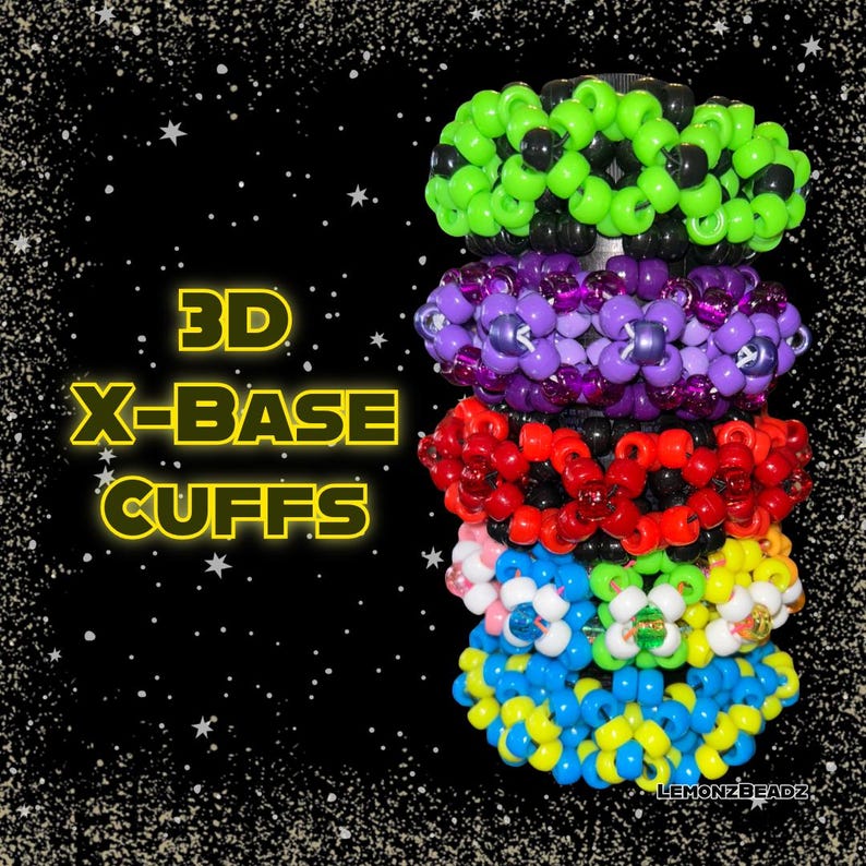 Custom Kandi Cuff, Rotator Cuff, 3D X-base Cuff, X-base Cuff, Rave ...