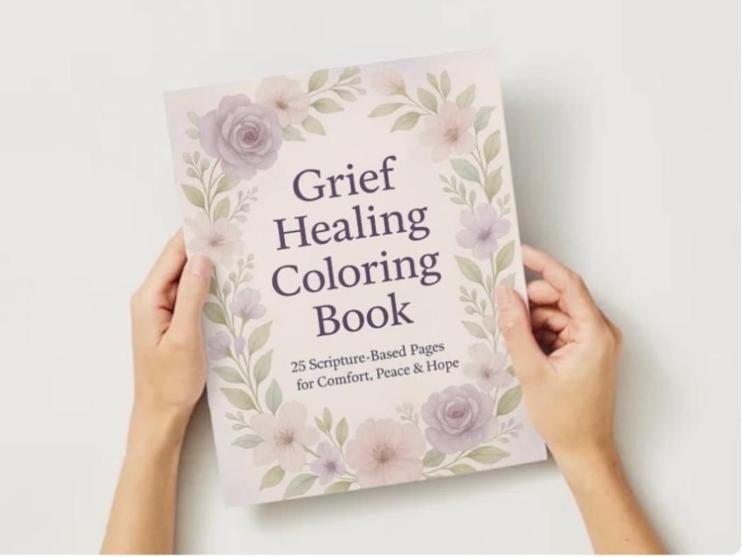 Grief Healing Coloring Book: Scripture Based Coloring Pages (digital ...