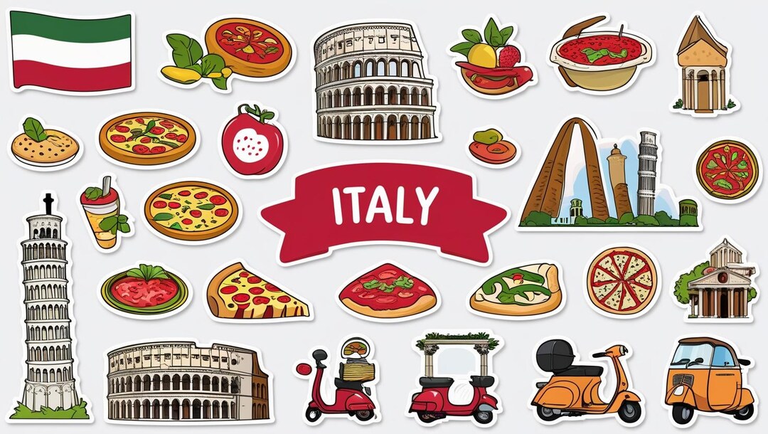 Italy Flag Sticker - Italian National Flag Decal - Travel Laptop Car ...