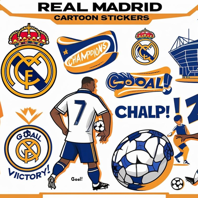 Real Madrid Stickers - Etsy