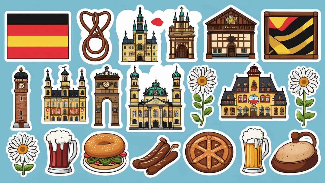 Germany Flag Sticker - German National Flag Decal - Travel Laptop Car ...