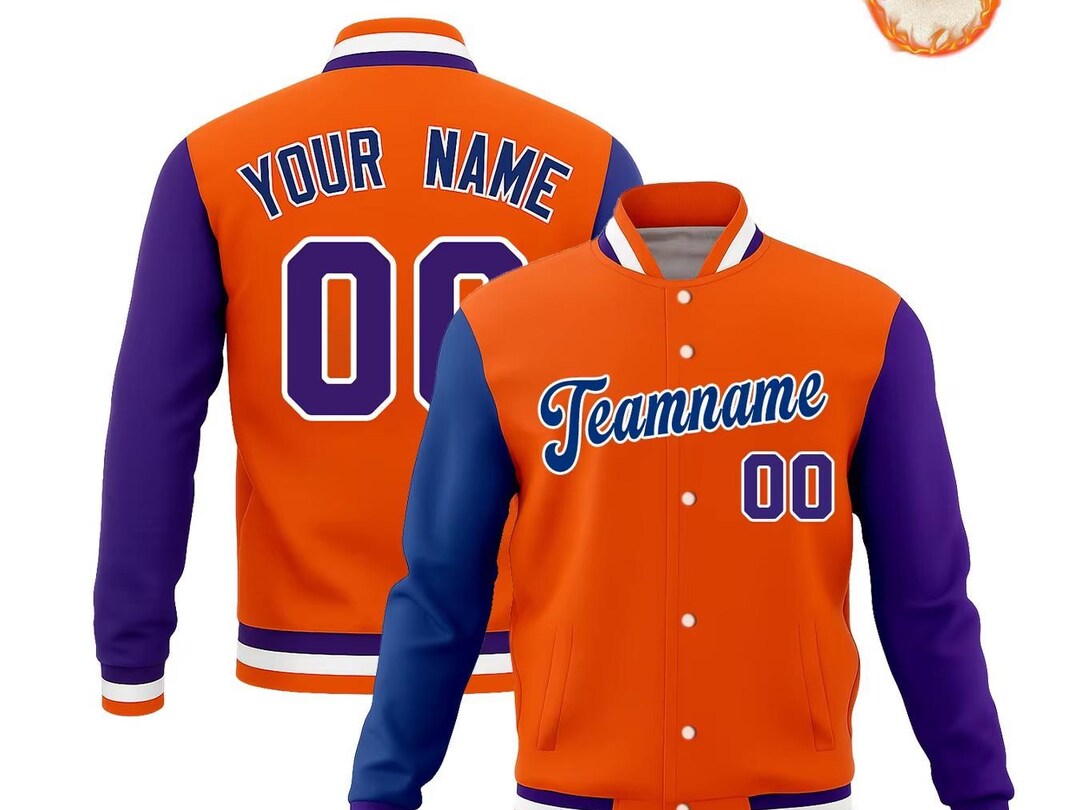 Custom Fleece Varsity Jacket: Personalized Baseball Team Letterman - Etsy