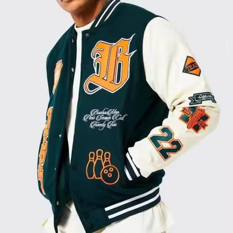 Custom Embroidered Varsity Jacket: Personalized Letterman Style - Etsy