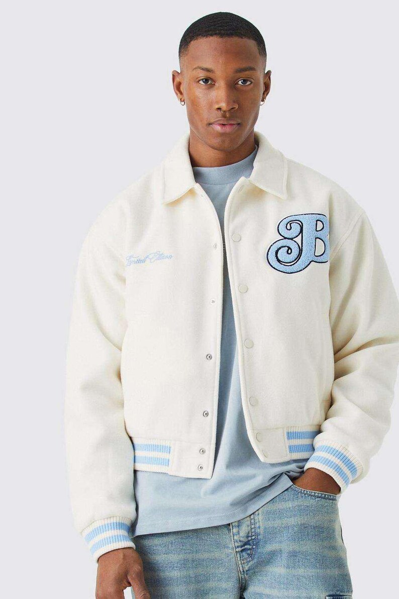 Custom Varsity Letterman Jacket: Chenille Patch Embroidered Bomber - Etsy