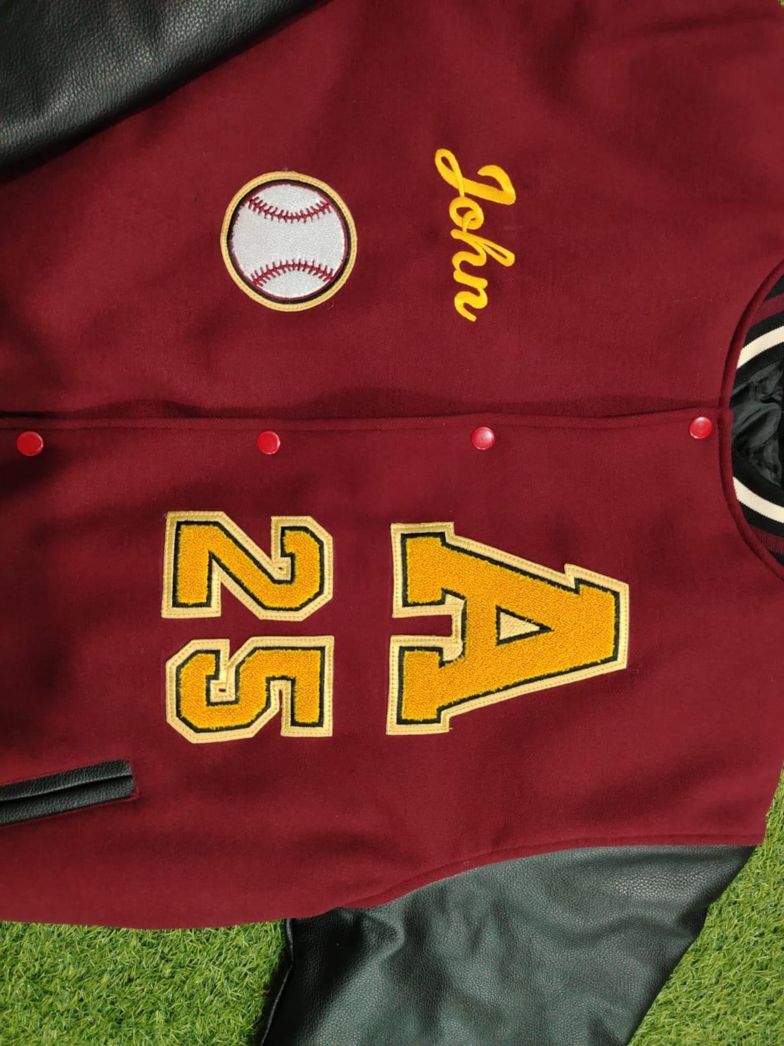 Custom Embroidered Varsity Jacket: Personalized Letterman Style - Etsy