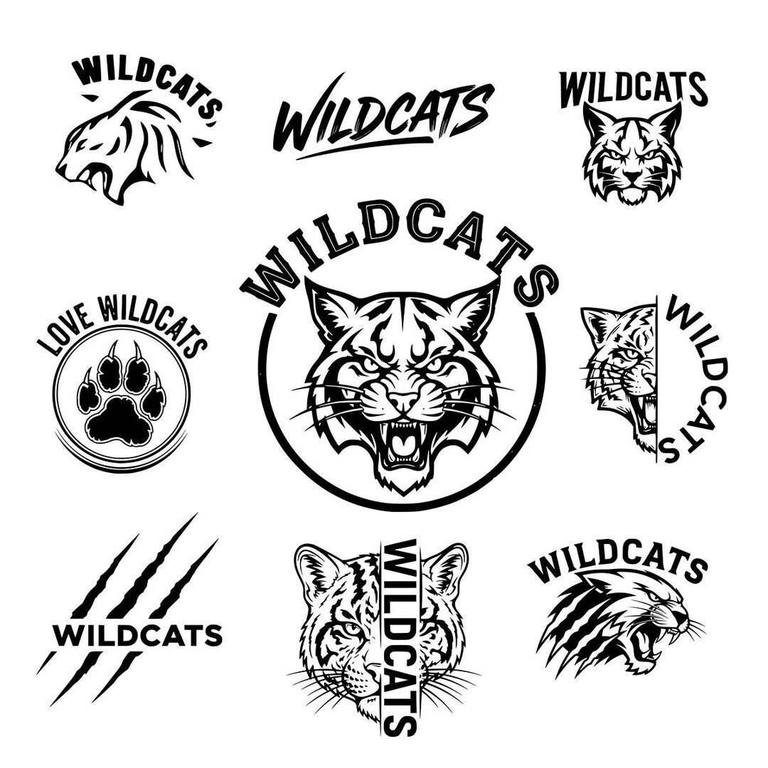 Wildcat SVG Bundle, Wildcat School Spirit Svg, Mascot Head Svg, Wildcat ...