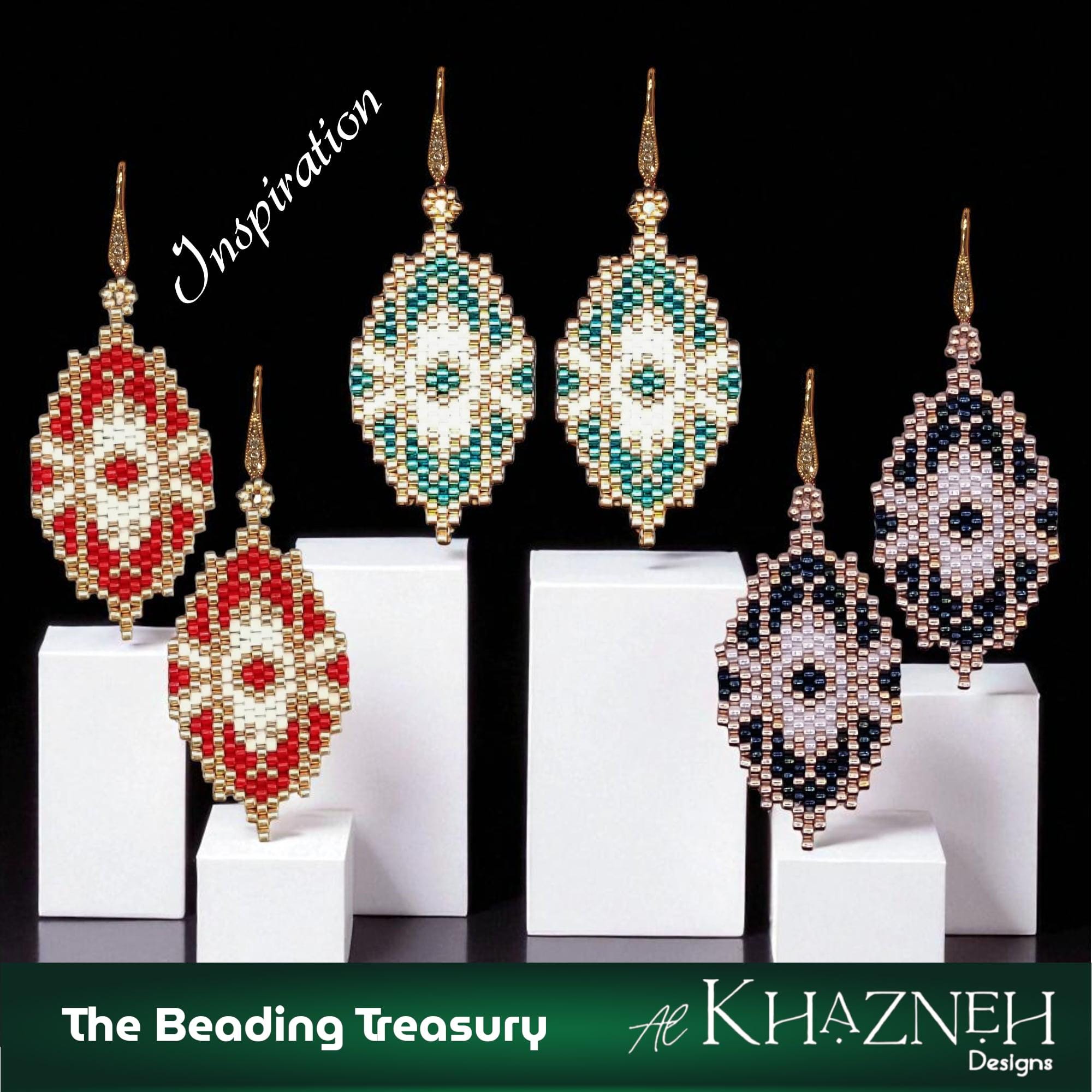 Peyote Stitch Beaded Earring Pattern, INSPIRATION, Al Khazneh Design ...