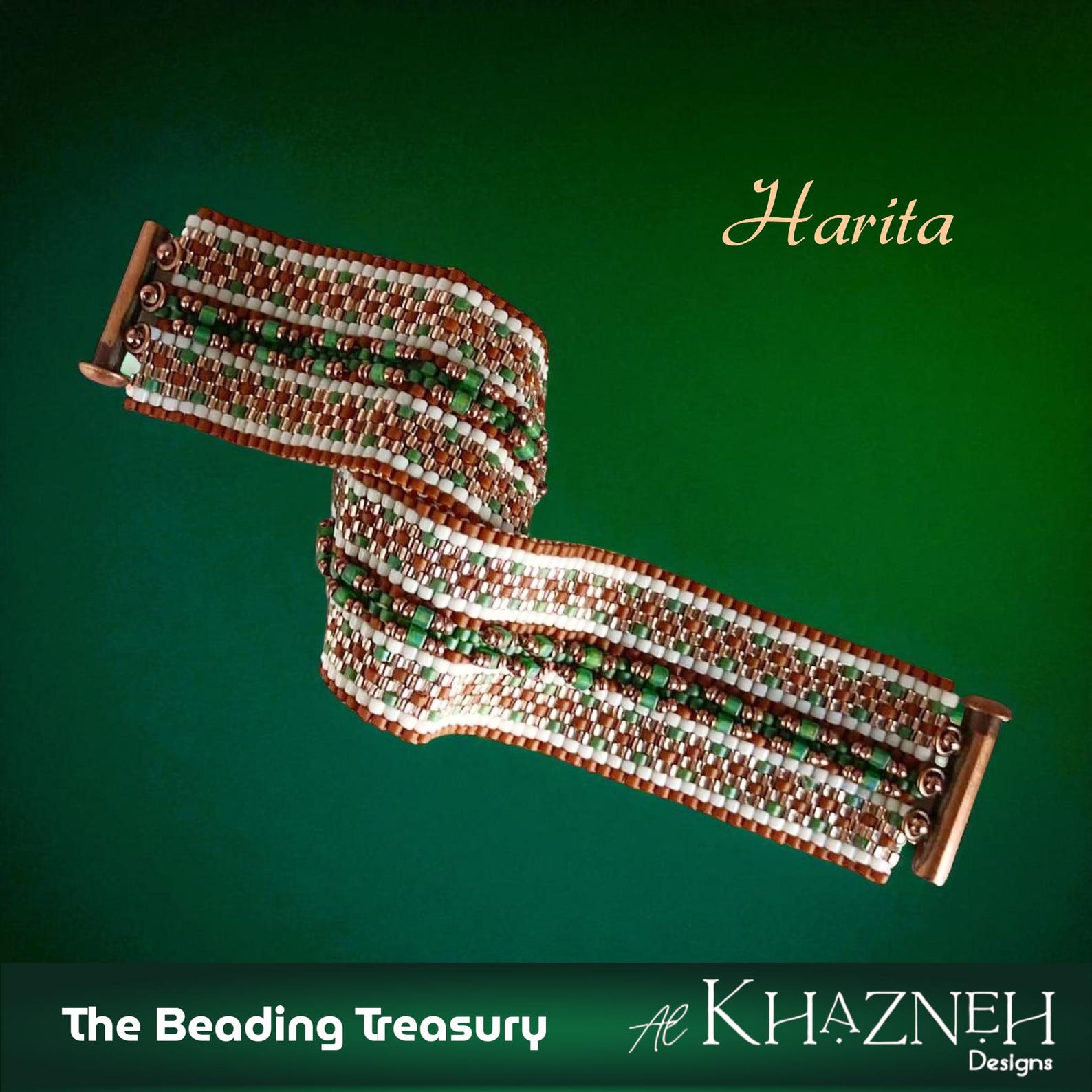 Peyote Stitch Beaded Bracelet Pattern, HARITA, Al Khazneh Design, PDF ...