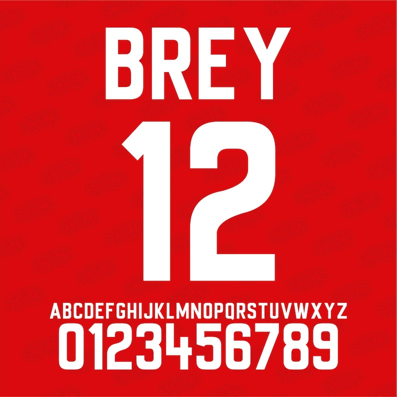 Football Jersey Font Bundle – 12 Soccer Shirt Fonts | World Cup Style ...