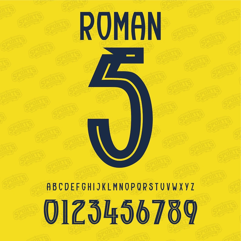 Football Jersey Font Bundle – 12 Soccer Shirt Fonts | World Cup Style ...