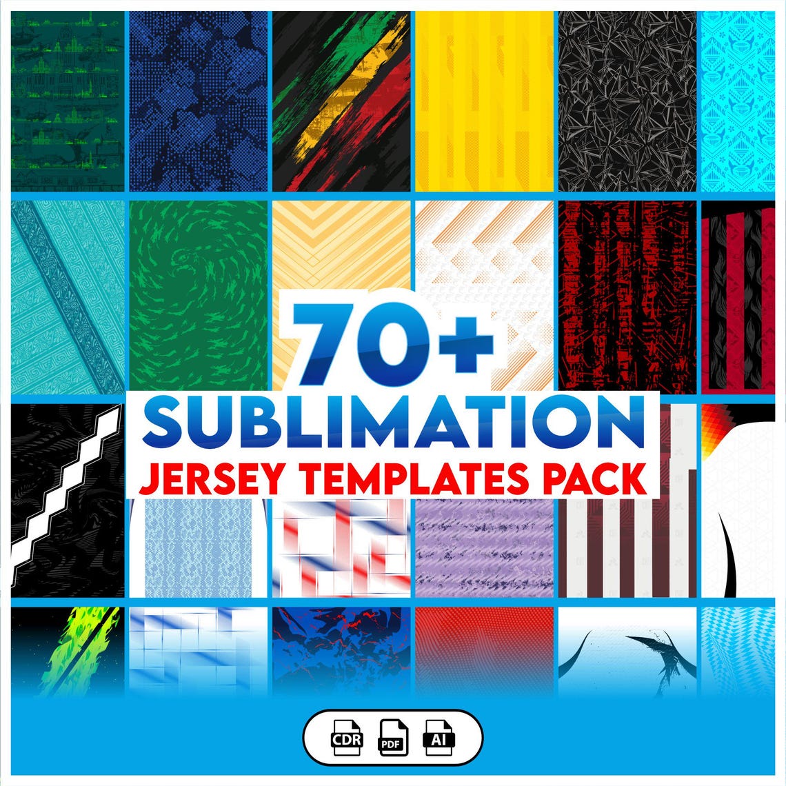 70+ Sports Jersey Sublimation Designs | Editable Vector Templates ...
